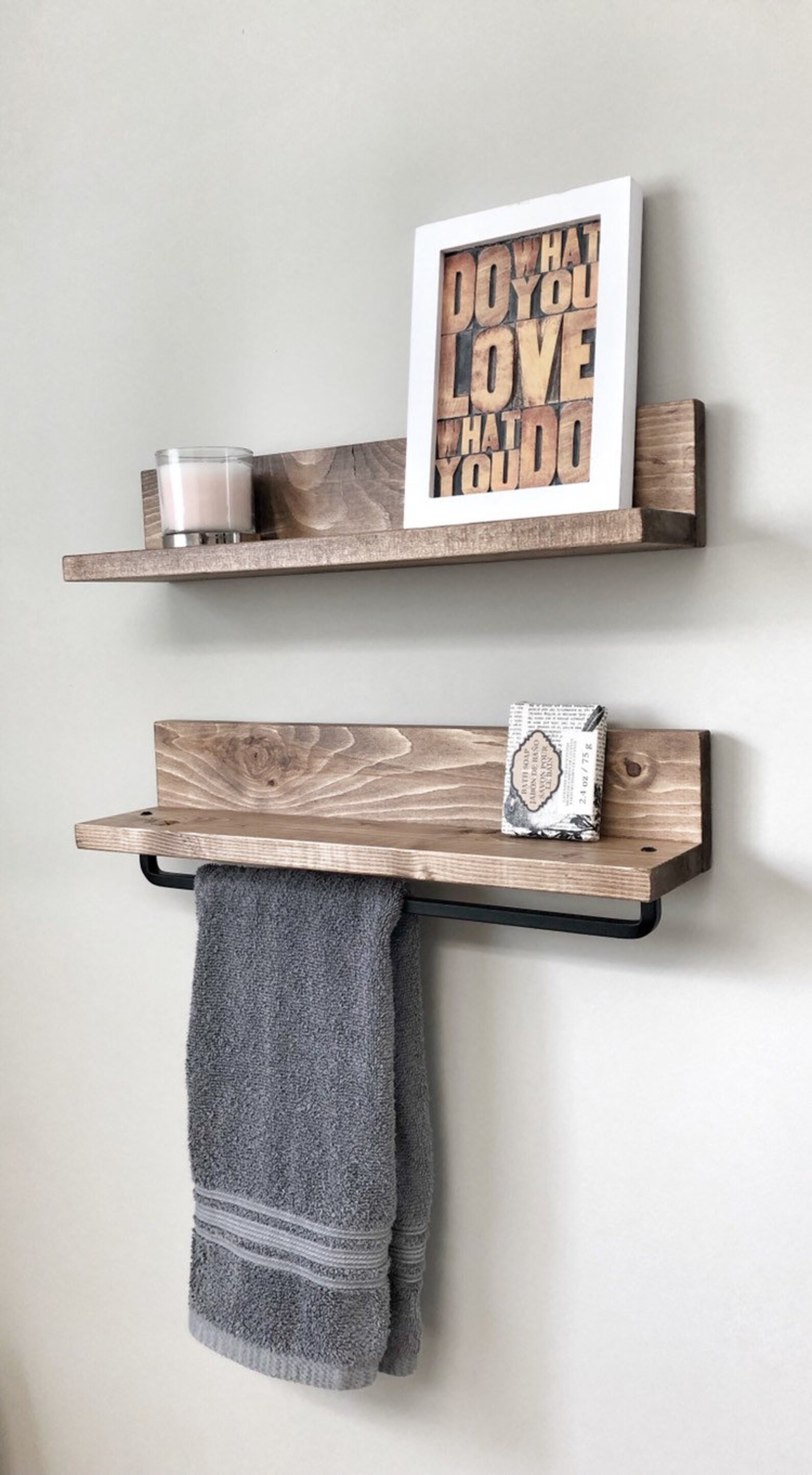 Rustic Floating Wall Shelves Bathroom Wall Decor Farmhouse - Etsy