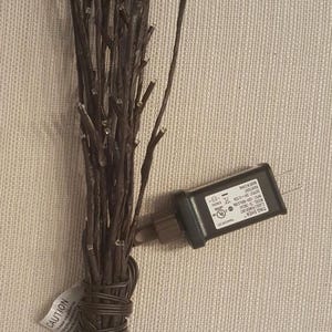 Lighted Willow Twigs Bush 60 Count Teeny Clear Soft White Bulbs, Brown ...