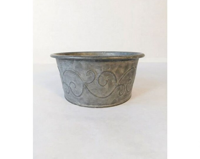 Oval Galvanized Rustic Metal Planter - Etsy