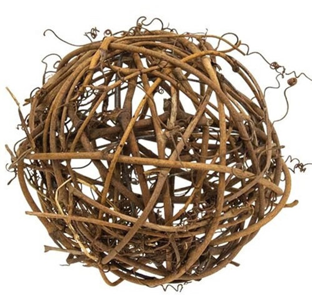 Six 4" Grapevine Balls (6 Pc Set) - Etsy