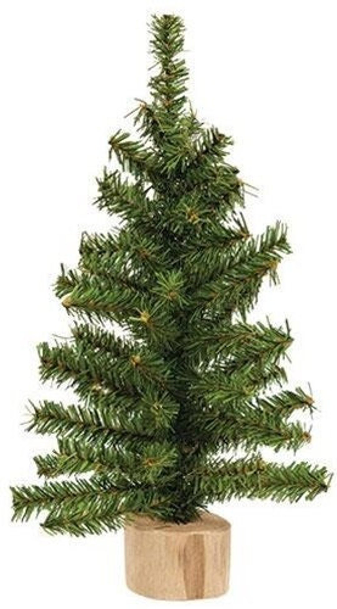 Two Evergreen Trees 12" With Wooden Base (set of 2) - Etsy