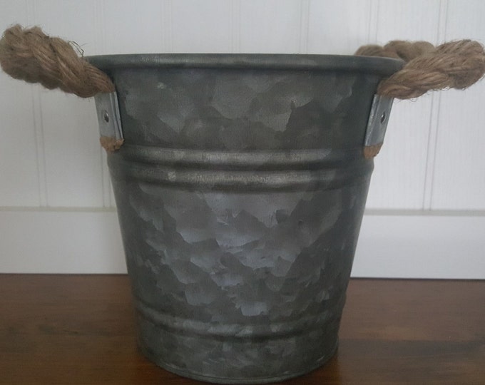 Oval Galvanized Rustic Metal Planter - Etsy