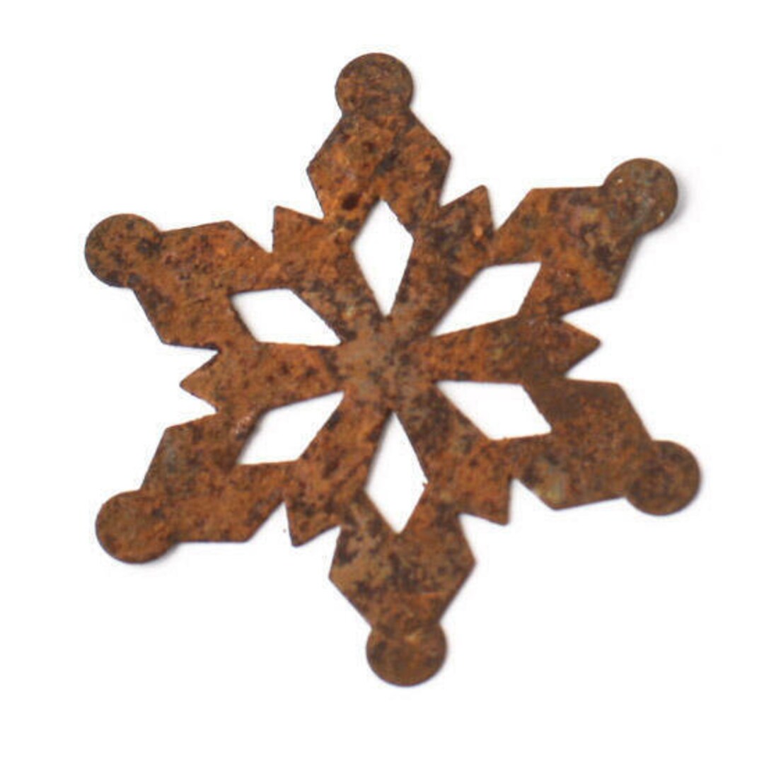 Ten Rusty Snowflakes 2 set of 10 - Etsy