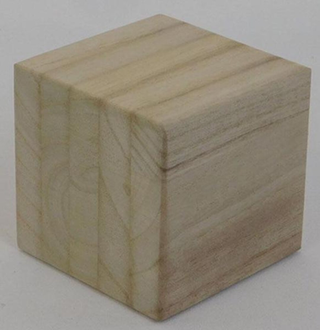 Five Square Wooden Blocks 3.5" X 3.5" for Wood Craft Projects (set of 5 ...