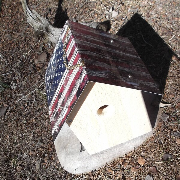 American Flag Birdhouse - Etsy