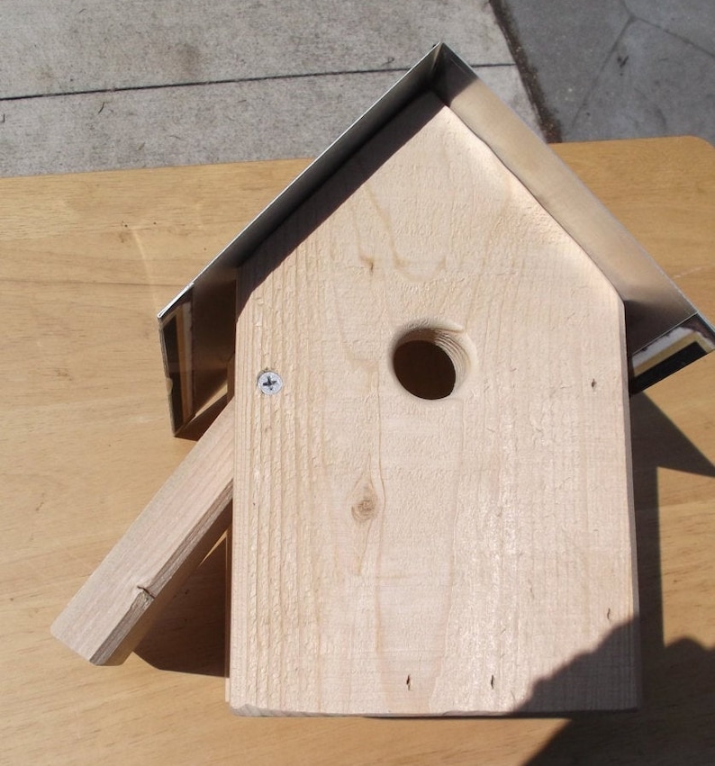 Hibiscus Flower Birdhouse Aluminum Roof Wren Box Lemons Fruit Label ...