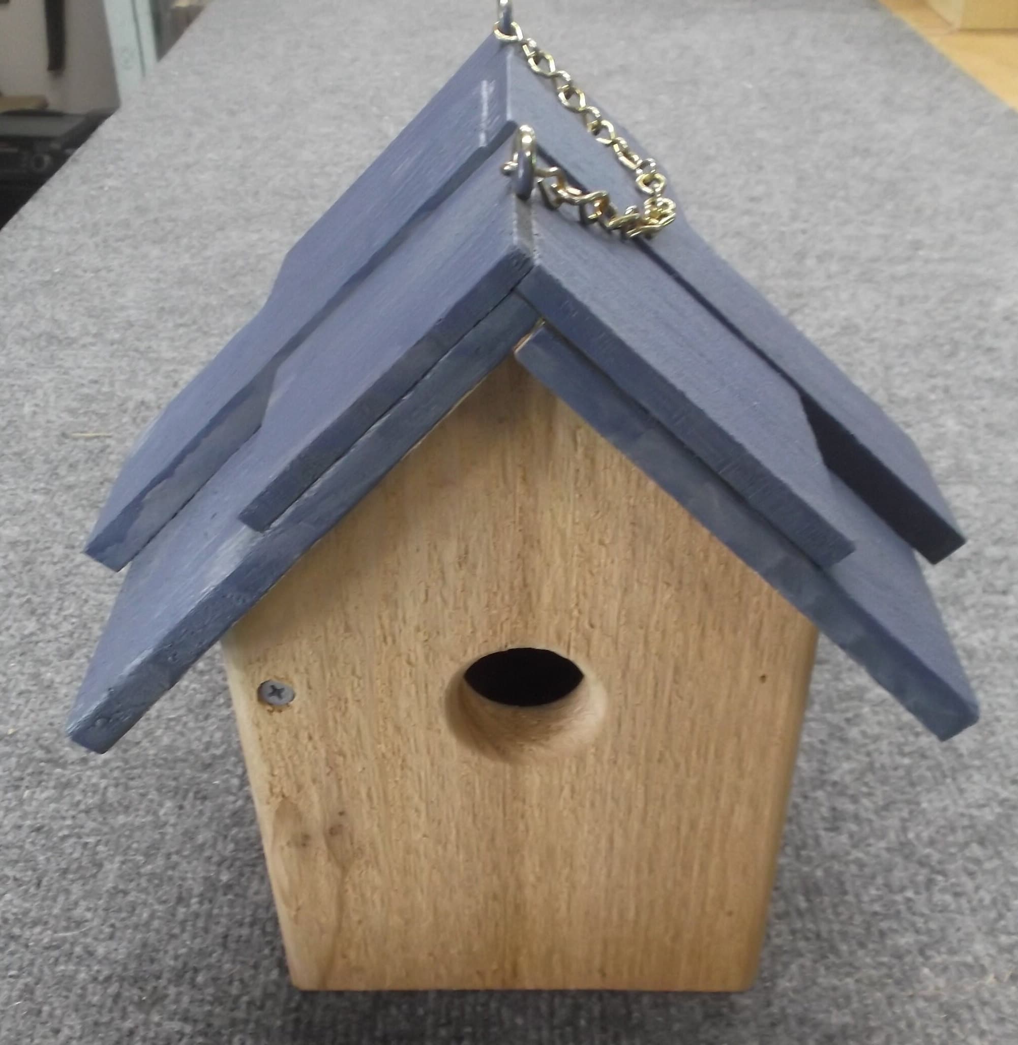 Cedar Shake Roof North Sea Blue Song Birdhouse Easy Clean Out Metal ...