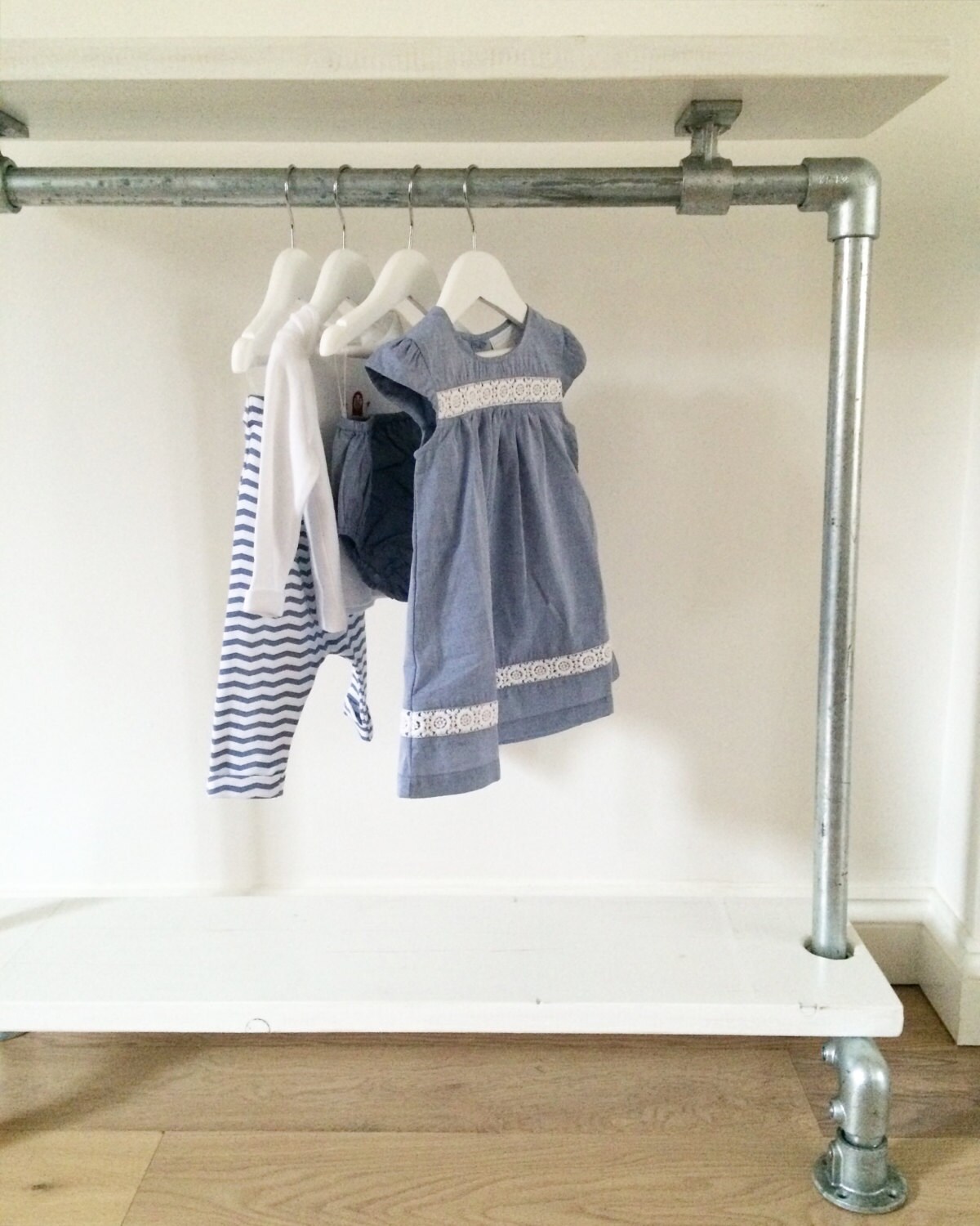 Vintage Industrial Kids Clothes Rail & Shelf / Wardrobe / - Etsy UK
