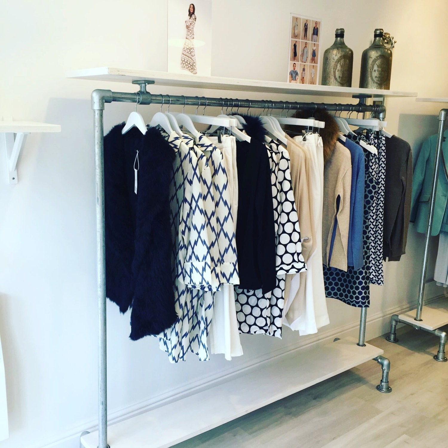 Industrial Style Clothes Rails / Bespoke Shopfit / Made to | Etsy UK