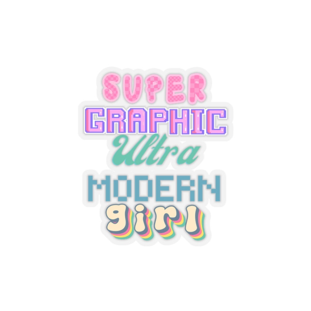 Super Graphic Ultra Modern Girl Sticker - Etsy