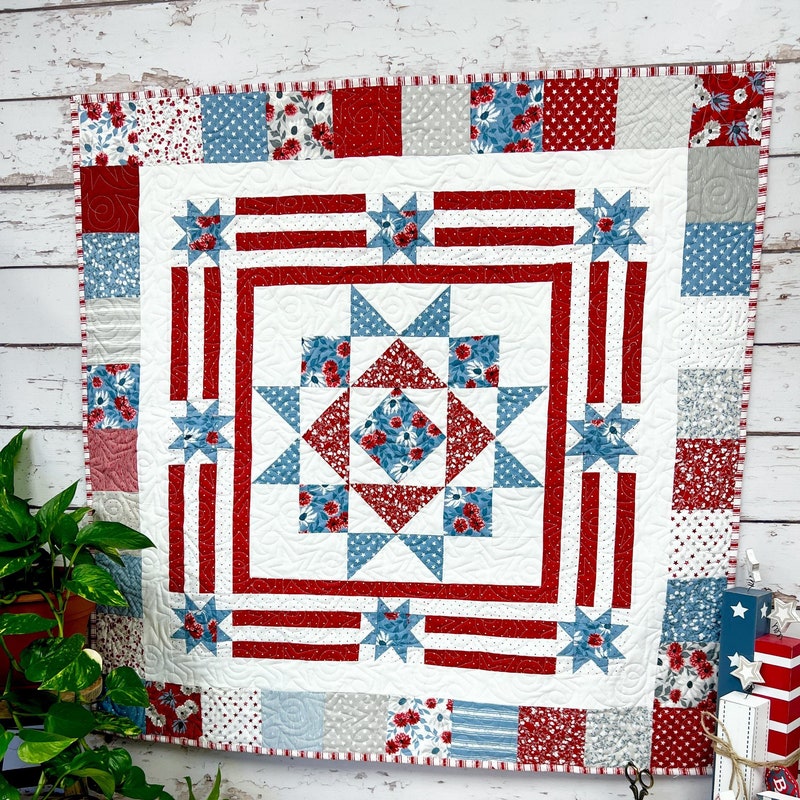 Patriotic Quilt Pattern - Etsy