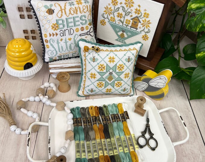 Floss Pack Only for Honey Bees & Stitching Please, Honey Bee Quilts ...