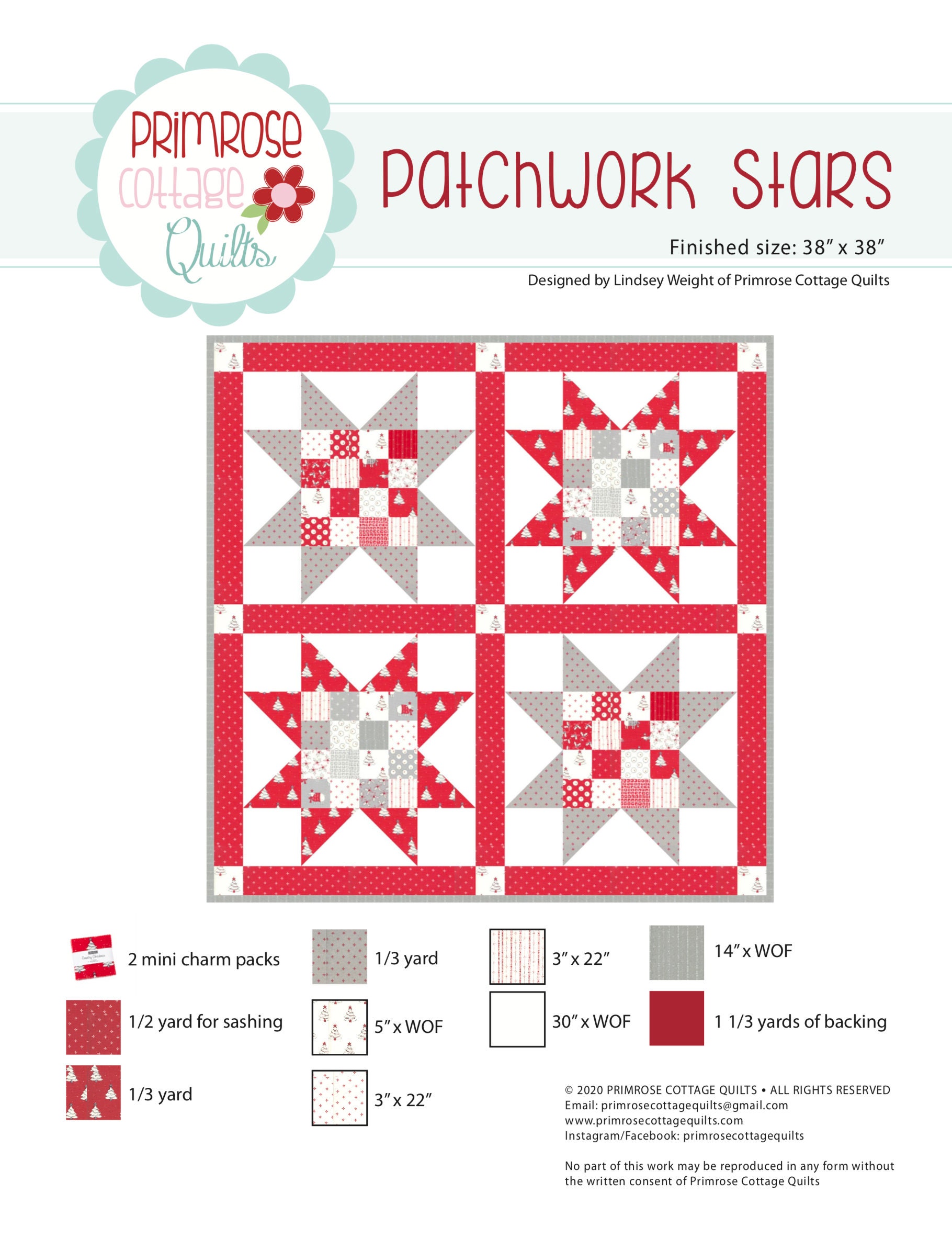 Patchwork Stars - PDF Pattern - Etsy