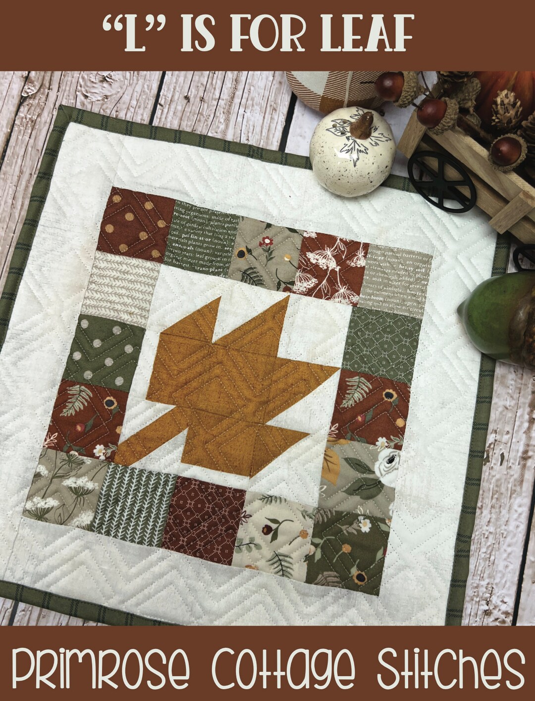 L is for Leaf Mini Quilt Kit Purchase Pattern Separately - Etsy