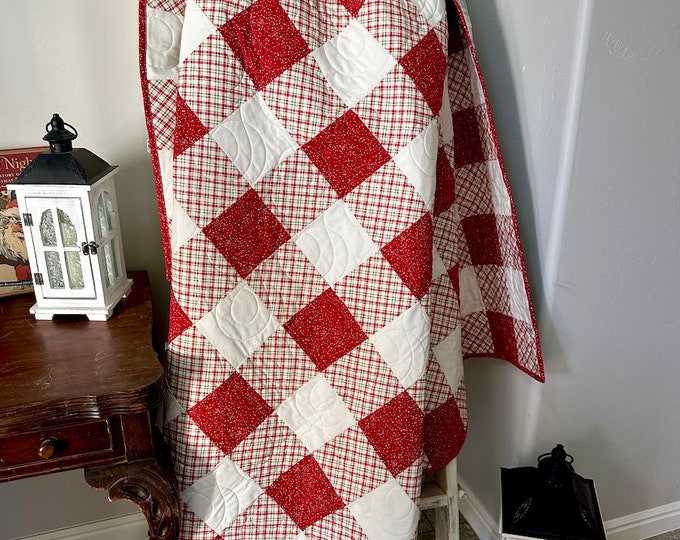 Red Gingham Patchwork Quilt Kit 54 X 63 Purchase Pattern Separately QK ...