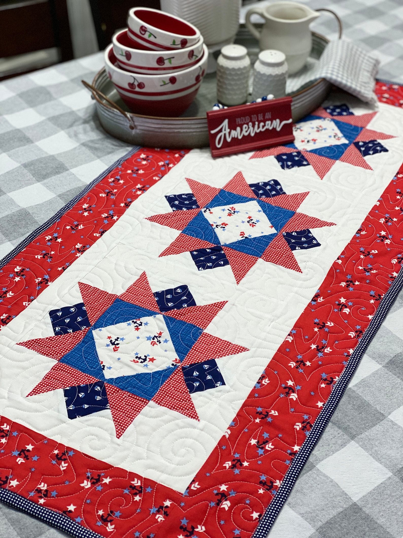 Sparkling Stars Table Runner PDF Pattern - Etsy