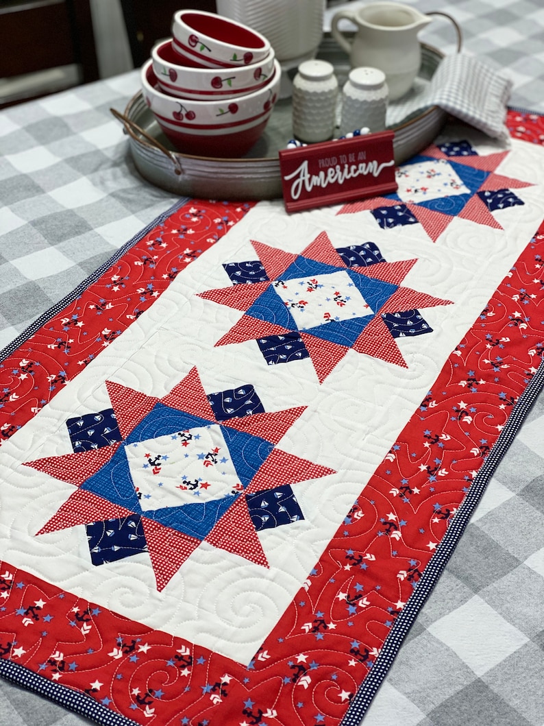 Sparkling Stars Table Runner - PDF Pattern - Etsy