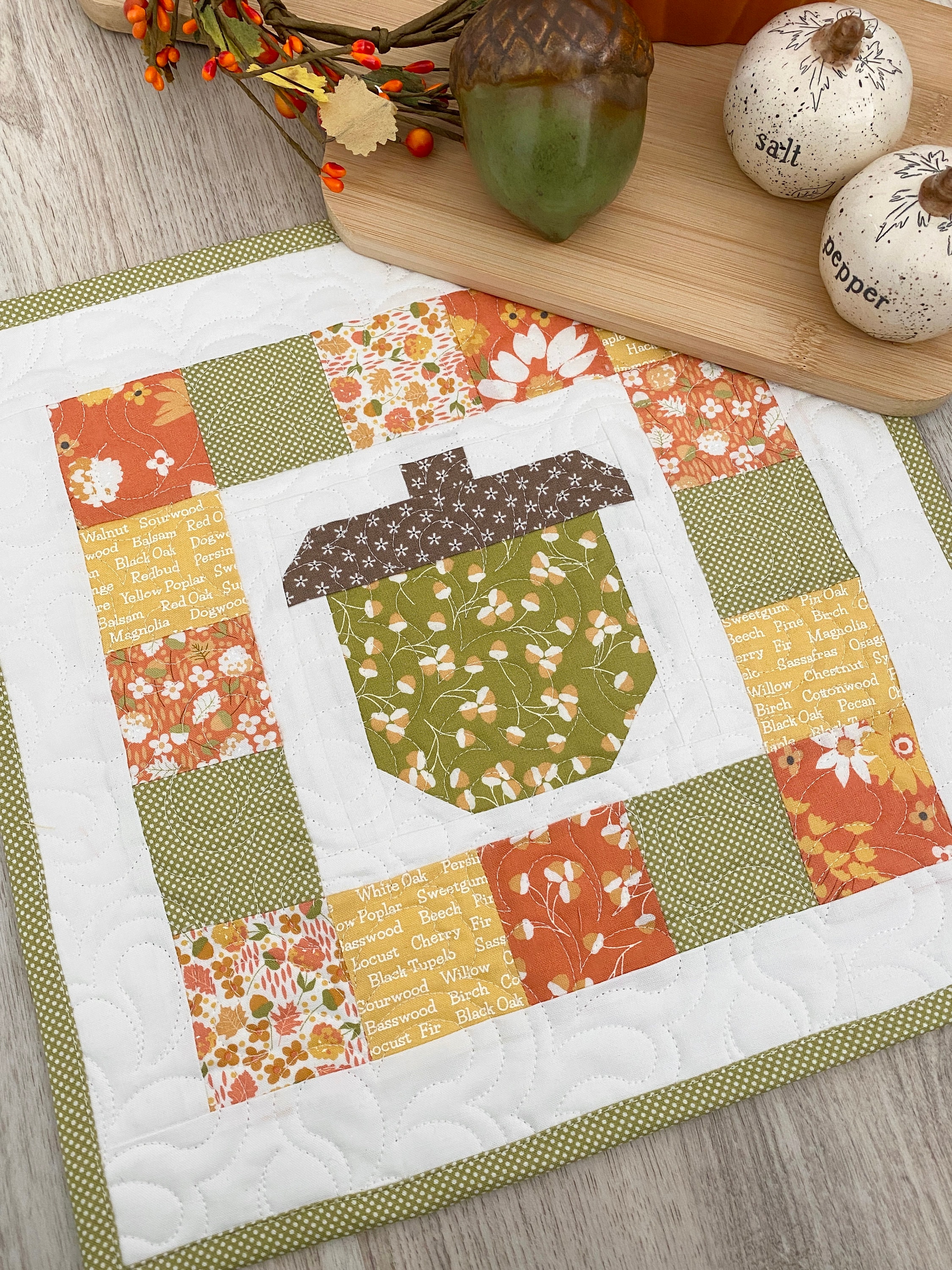 A is for Acorn Quilt PDF Pattern (alphabet Series) - Etsy