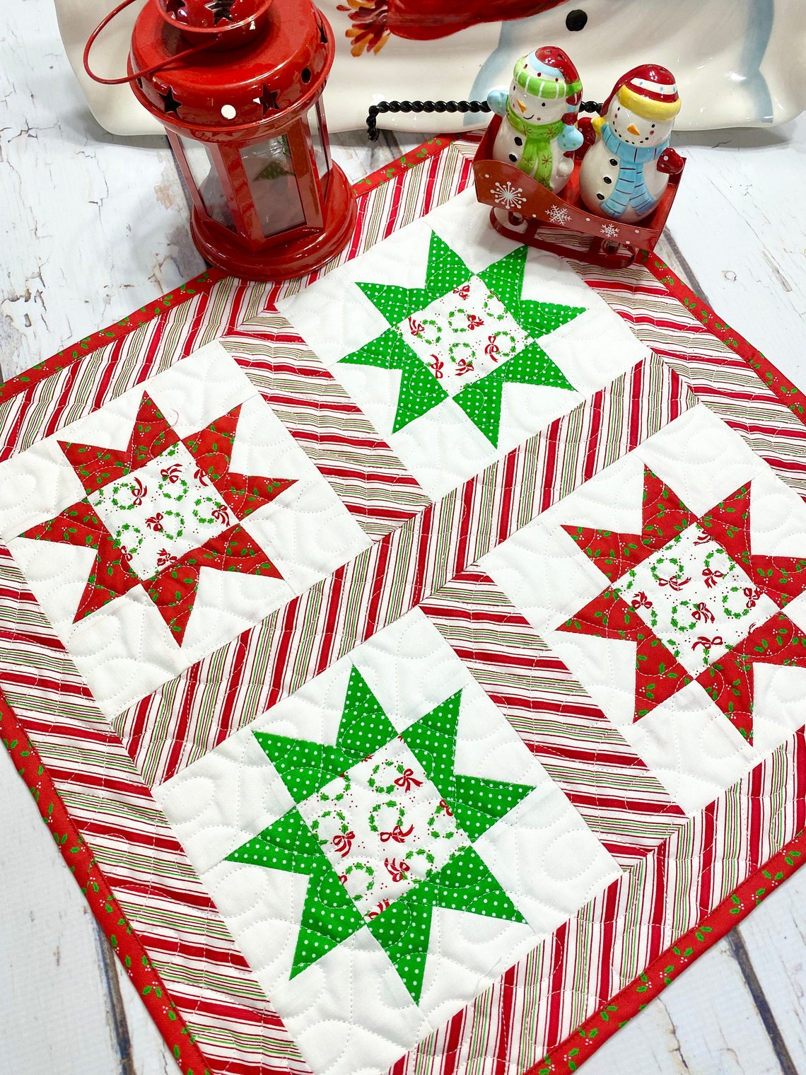 Christmas Stars Mini Quilt - PDF Pattern - Etsy