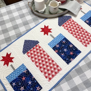 Firework Frenzy Table Runner Pattern - PDF Pattern - Etsy