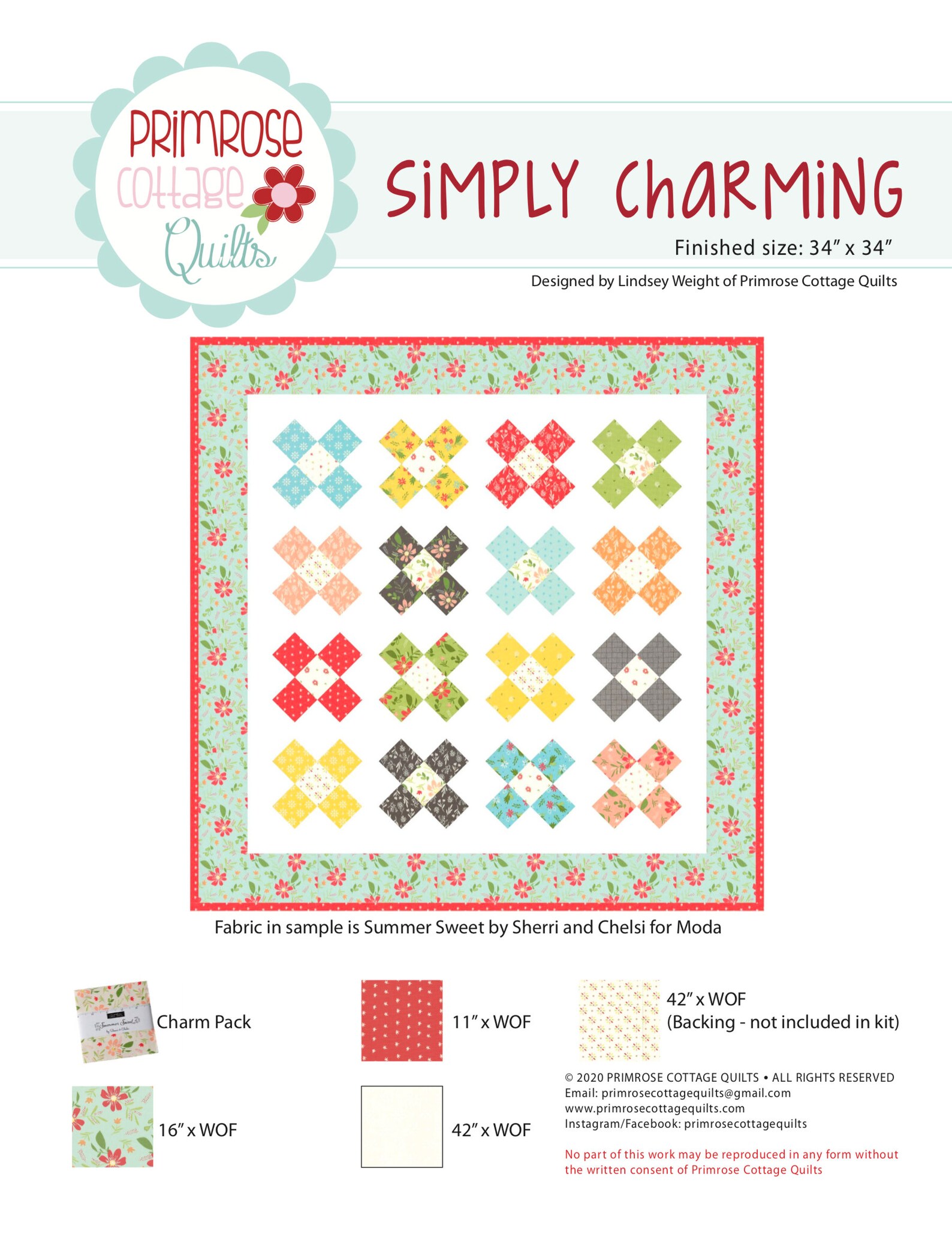 Simply Charming PDF Pattern | Etsy
