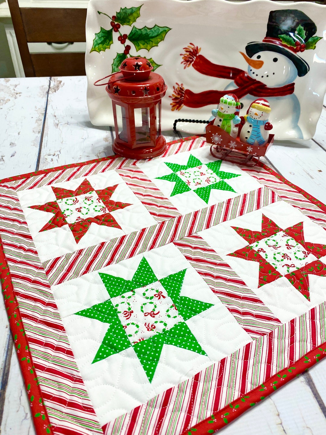 Christmas Stars Mini Quilt - PDF Pattern - Etsy