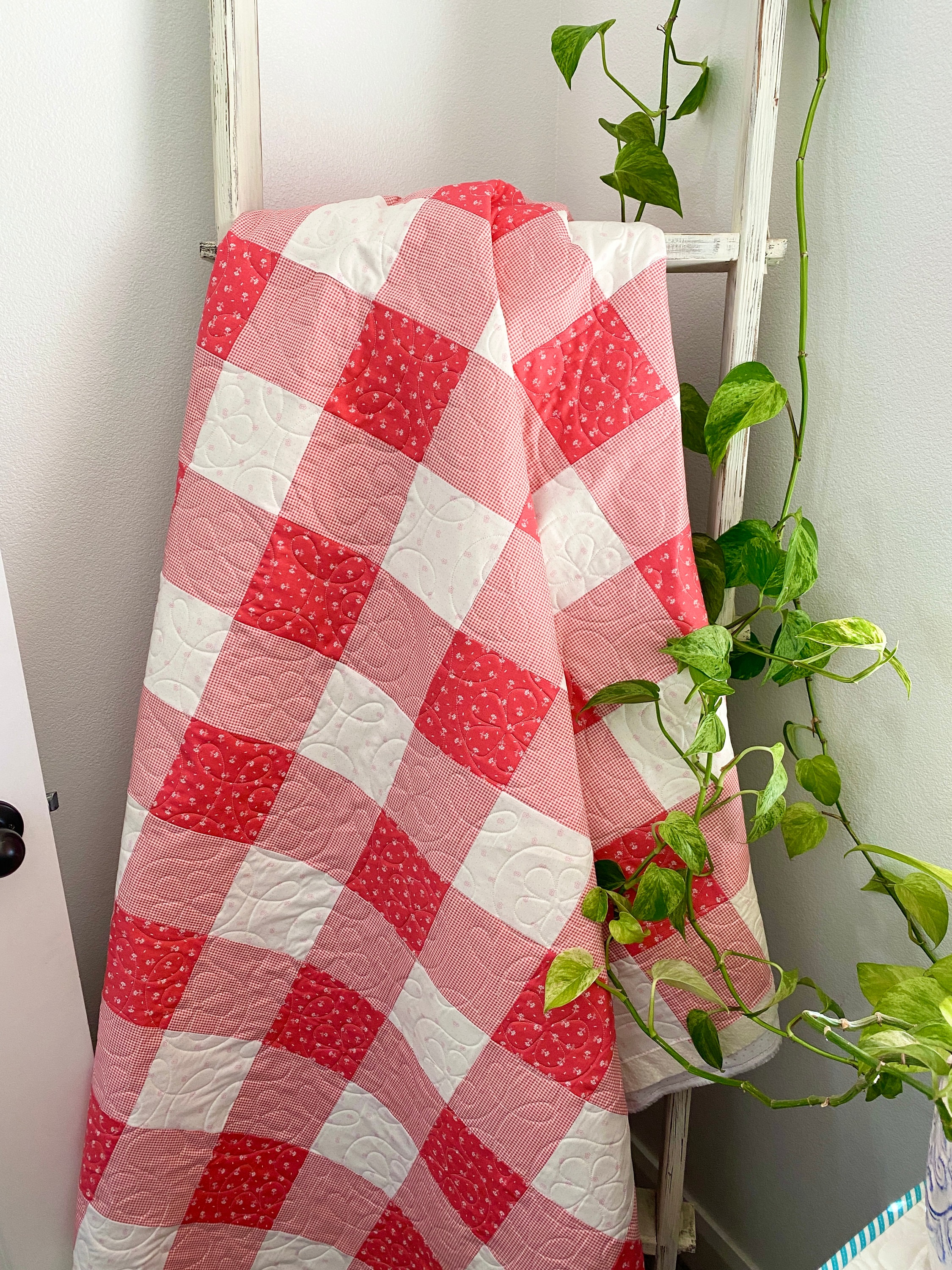 Gingham Patchwork Quilt Pattern Six Size Options PDF | Etsy