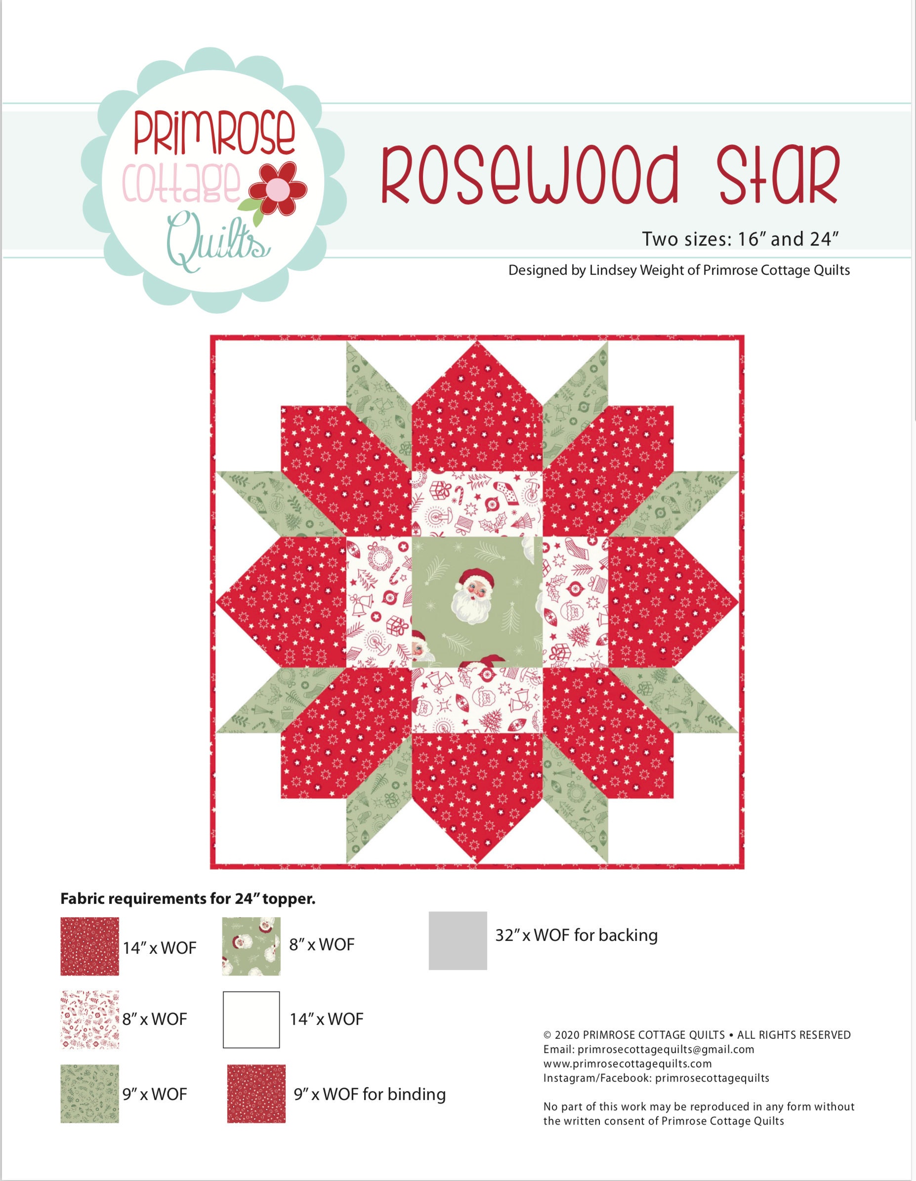 Rosewood Star - PDF Pattern - Etsy UK