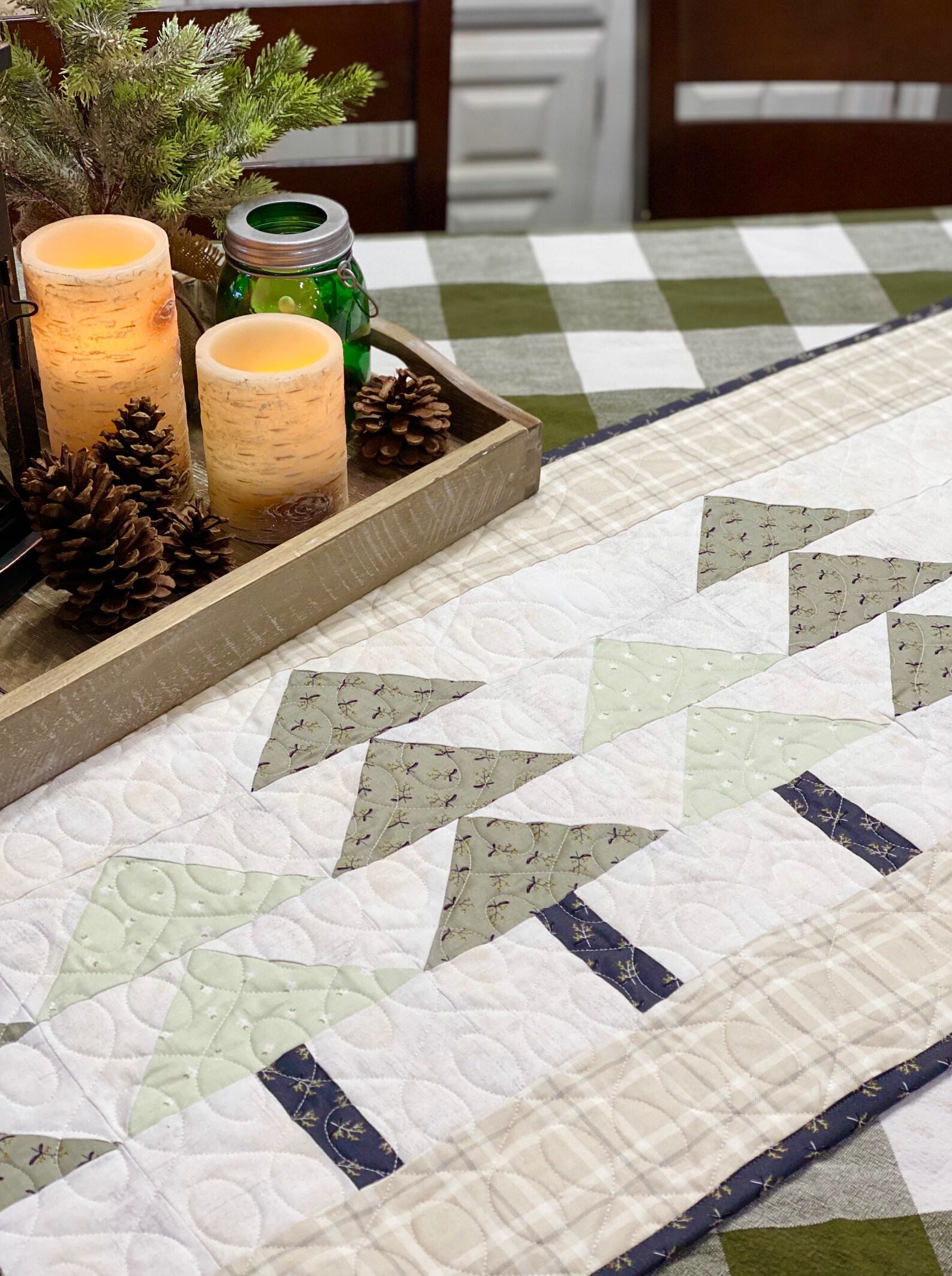 Farmhouse Trees Table Runner Pattern - PDF Pattern - Etsy
