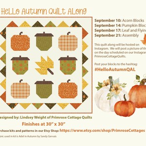 Hello Autumn PDF Quilt Pattern - Digital Pattern - Etsy