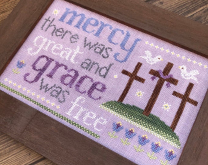 Mercy & Grace Cross Stitch by Sweet Wing Studio Paper Pattern - Etsy