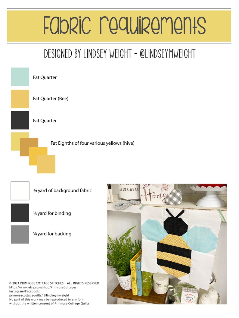 Bee Humble Table Runner Pattern PDF Pattern - Etsy