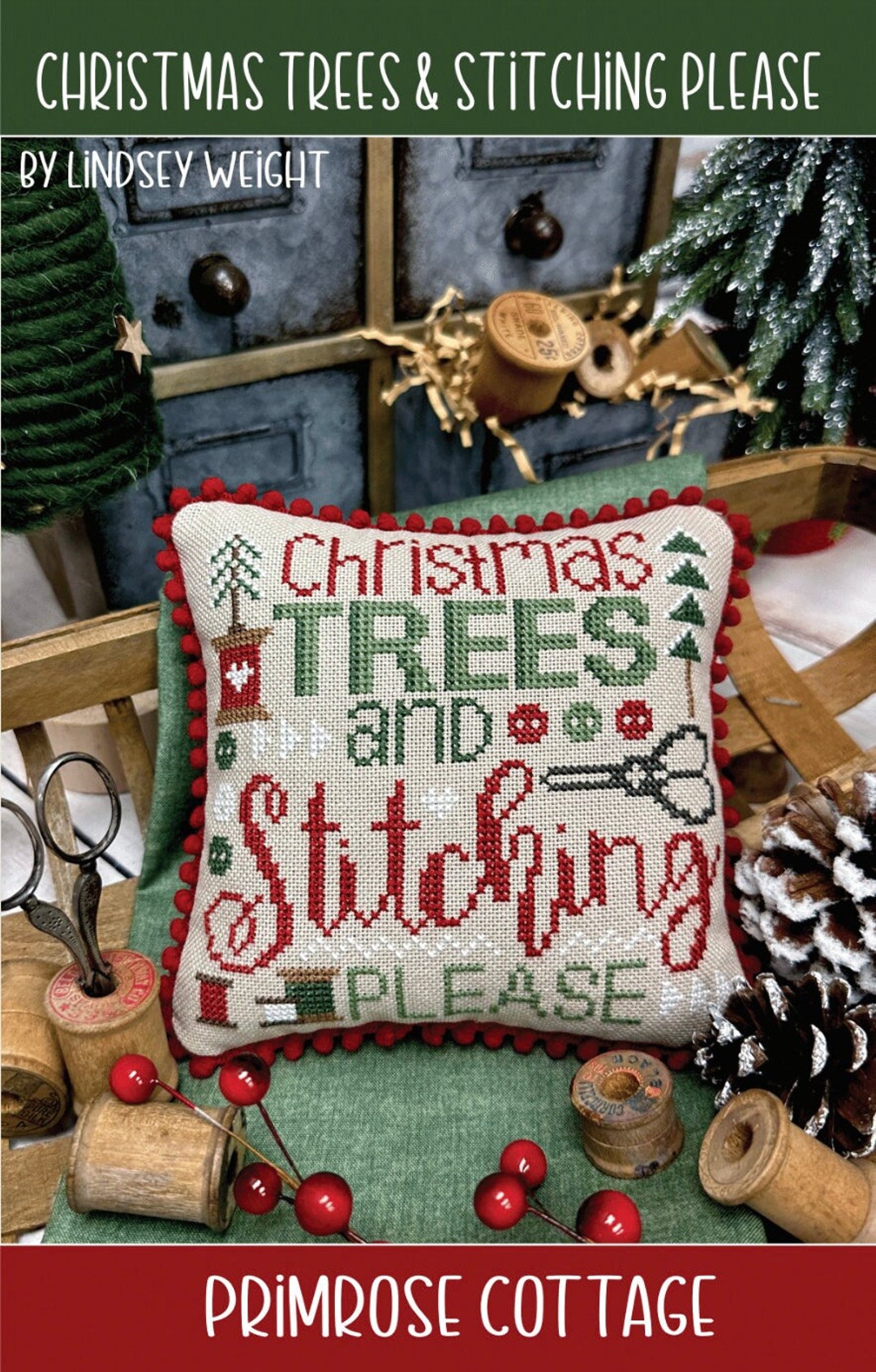 Christmas Trees and Stitching Please Cross Stitch by Lindsey Weight of ...