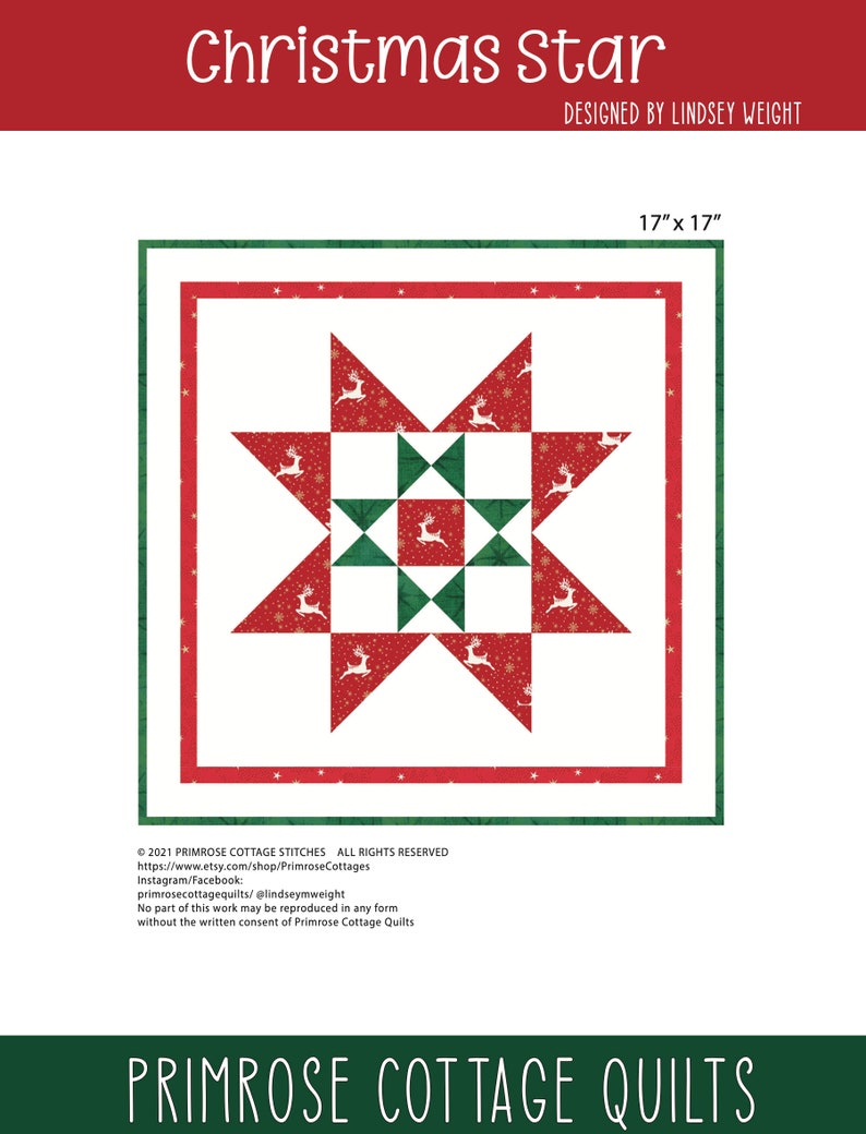 Christmas Star Pattern - PDF Pattern - Etsy