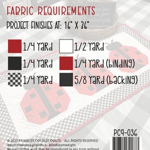 Ladybug Lane Table Runner - PDF Pattern - Etsy