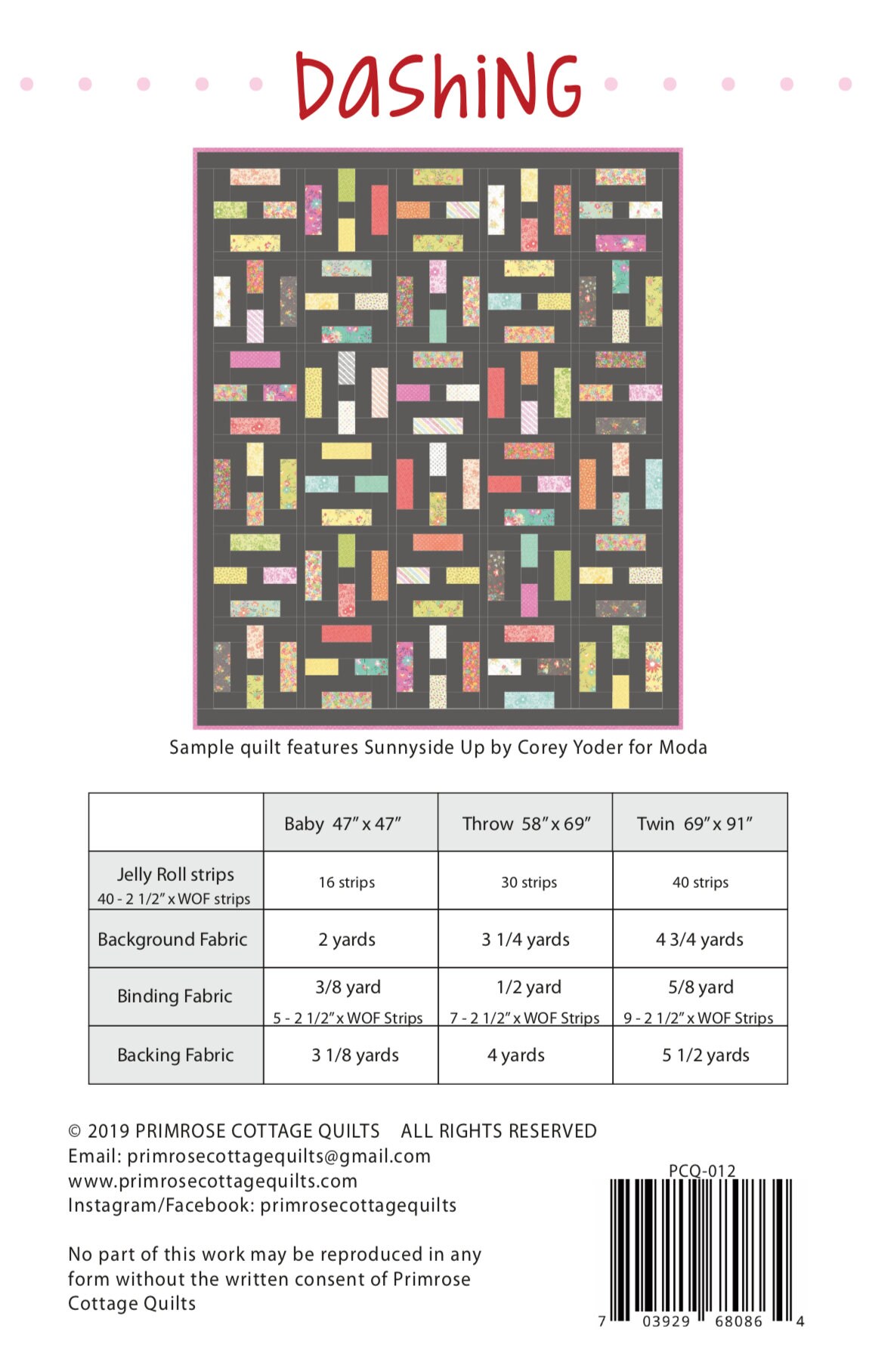 Dashing PDF Pattern - Etsy