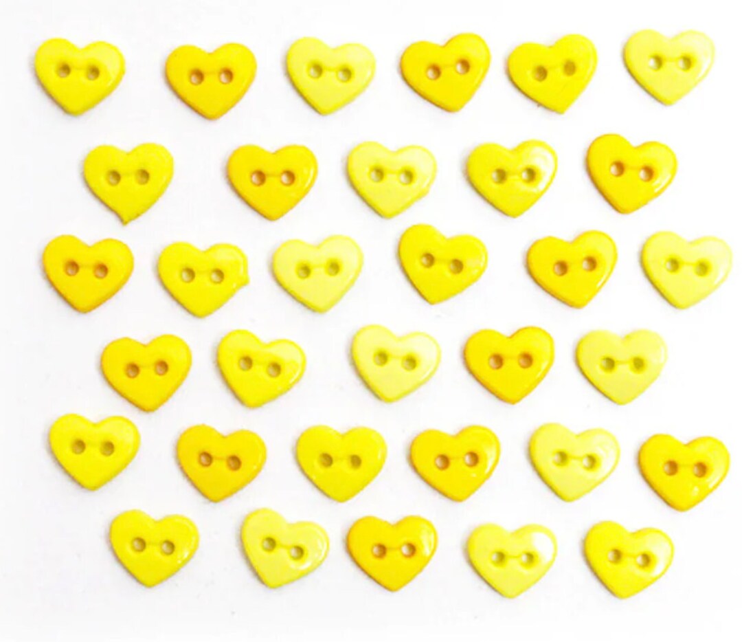 Micro Hearts Sunshine Micro Mini Collection by Dress It up Buttons - Etsy