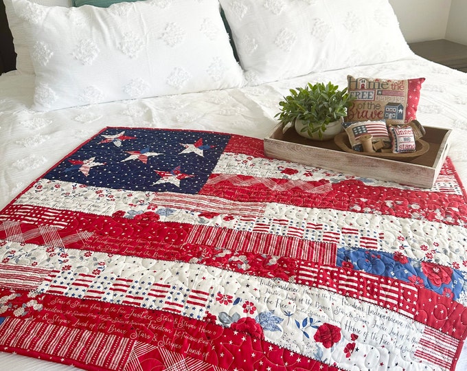 Scrappy Flag Panel Quilt Kit Pattern Included - Etsy