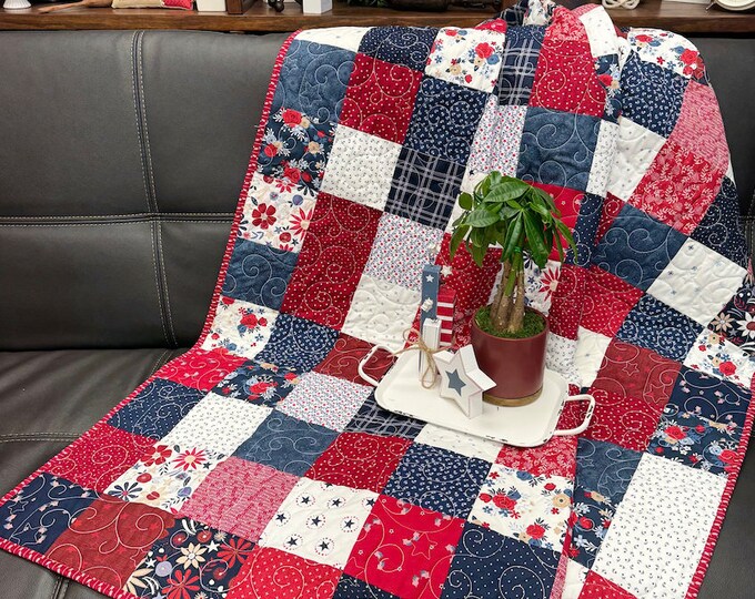 Patriotic Patchwork Quilt Kit - Pattern is Included QK-072 - Etsy