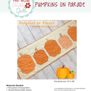 Pumpkin Table Runner - PDF Pattern - Etsy