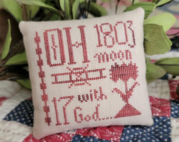 Statehood Splendor Series #23 Ohio Cross Stitch by Thread Milk Designs ...