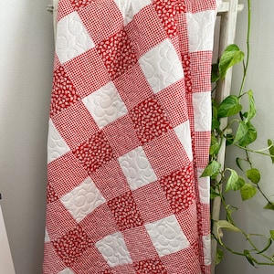 Gingham Patchwork Quilt Pattern - Six Size Options PDF Download - Etsy