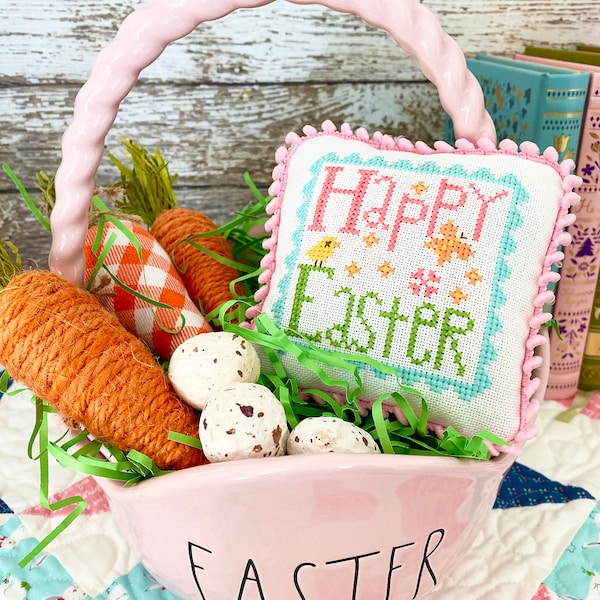 Happy Easter Cross Stitch - Etsy