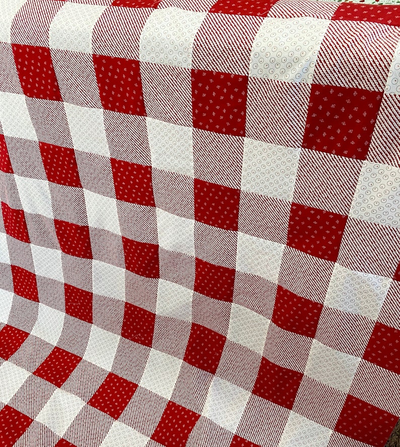 Gingham Patchwork Quilt Pattern - Six Size Options PDF Download - Etsy