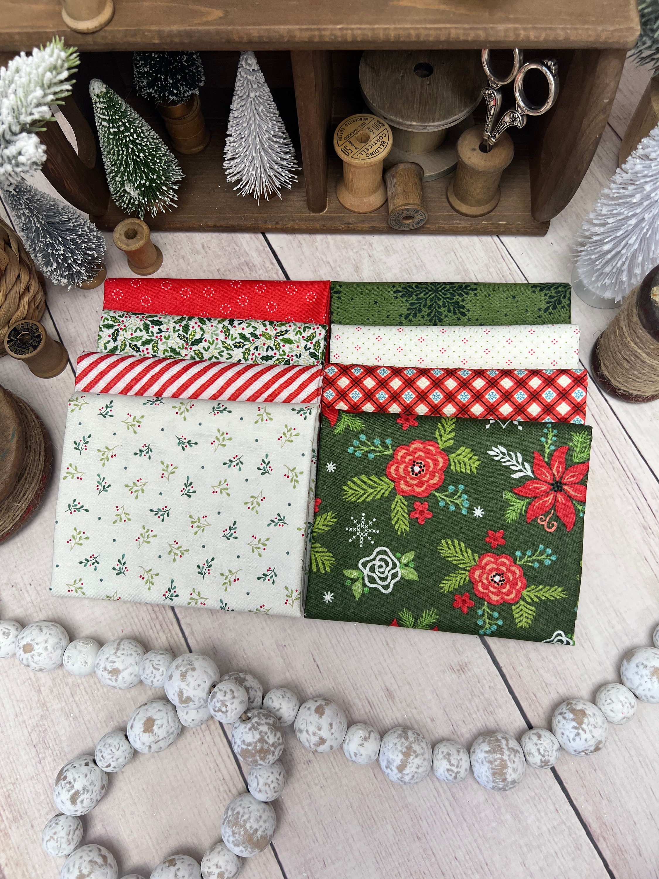 Primrose Christmas Bundle 8 Fat Quarters Curated by Primrose Cottage ...