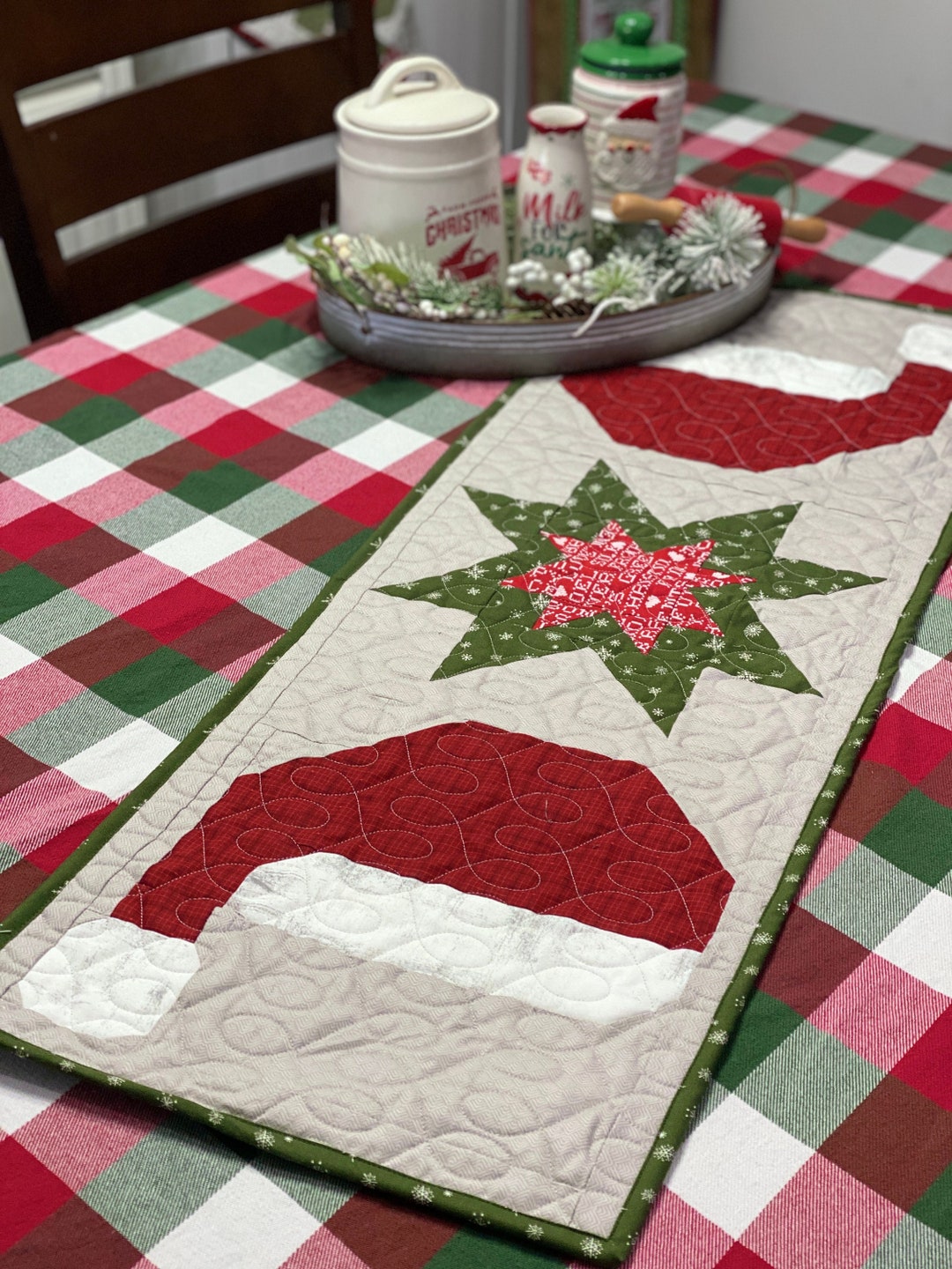 Hey Santa! Table Runner PDF Pattern - Etsy