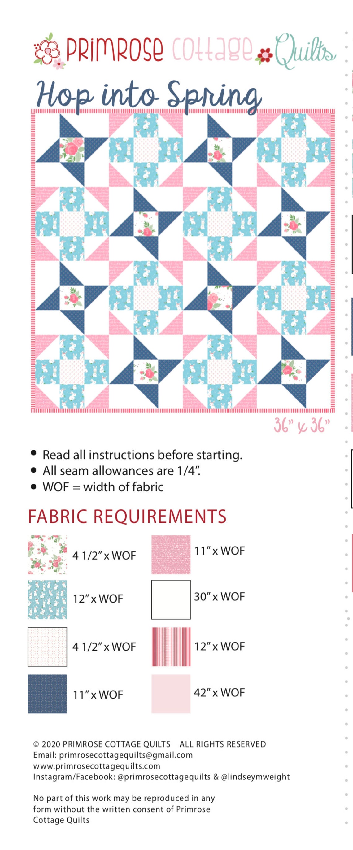 Hop Into Spring PDF Pattern | Etsy