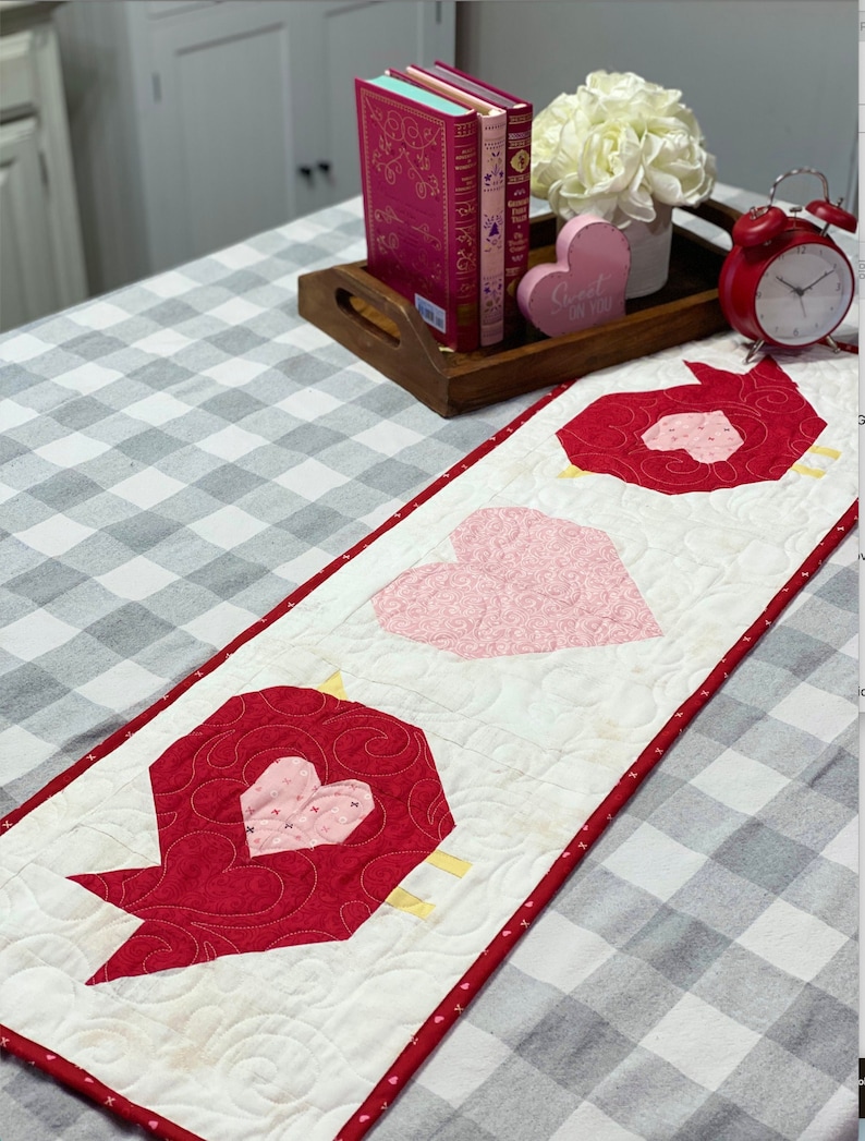 Hey Sweetheart Table Runner PDF Pattern - Etsy