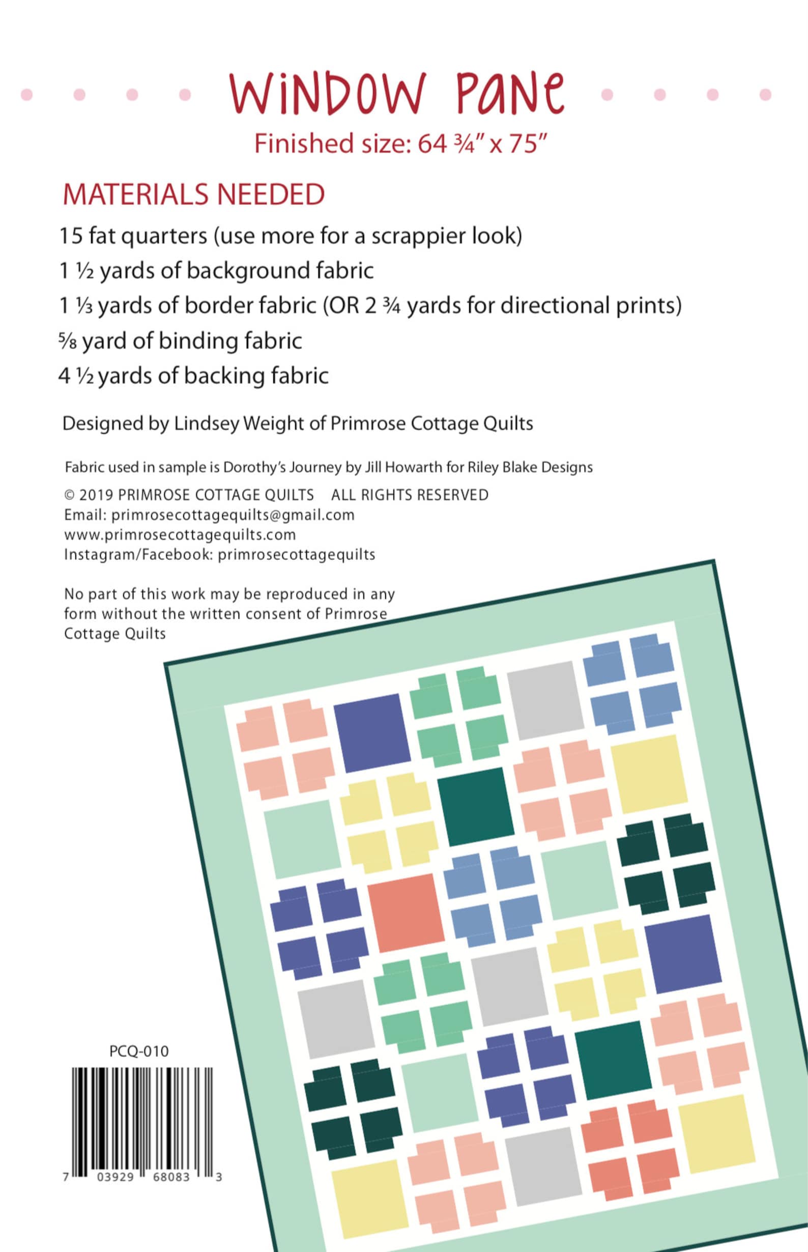 Window Pane PDF Pattern | Etsy