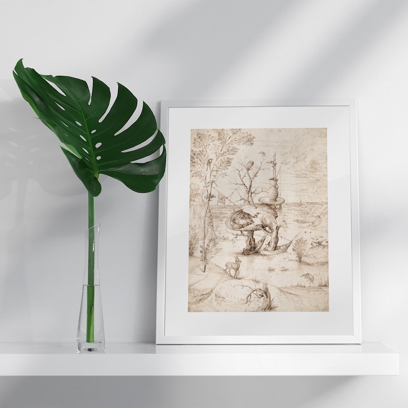Hieronymus Bosch - Man Tree Drawing Art Print - Etsy UK